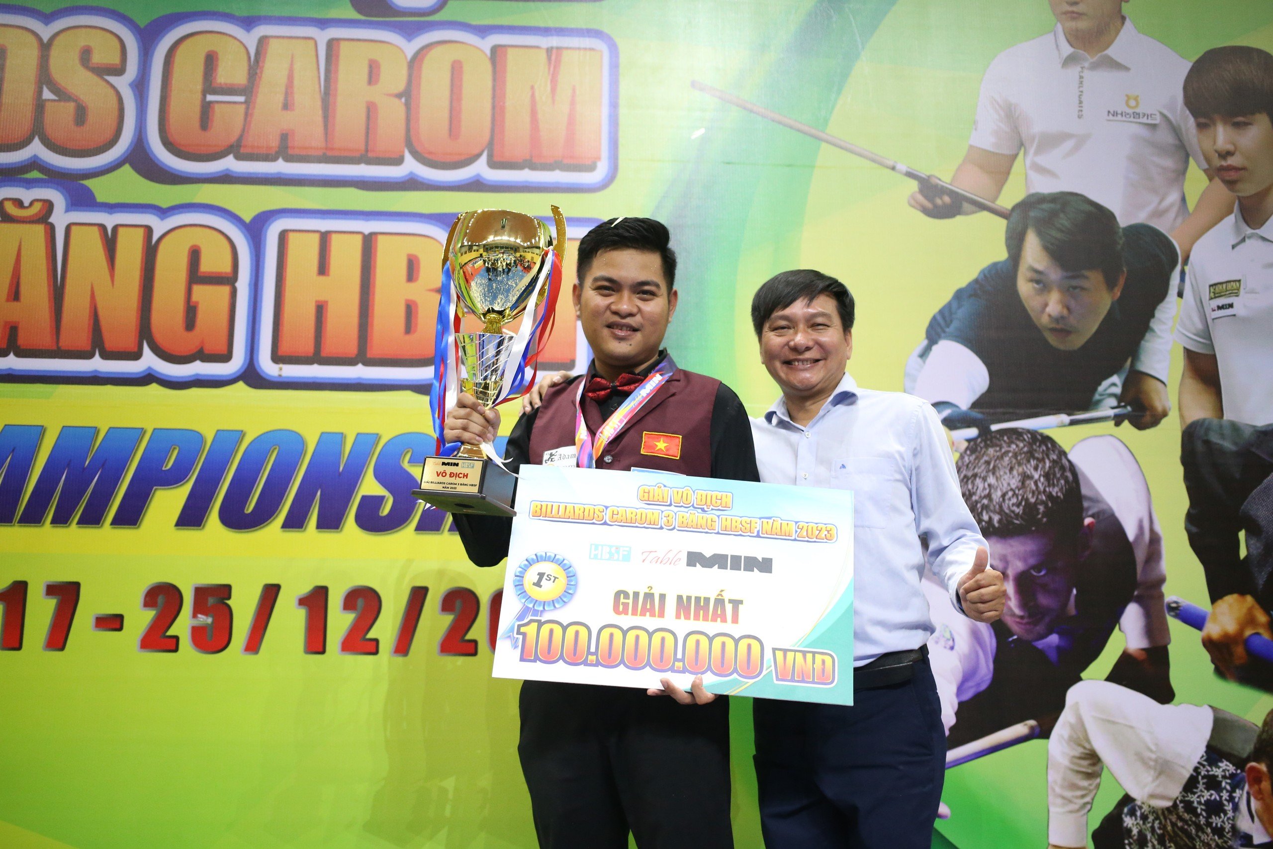 Tăng Thùy Hùng tạm dẫn đầu Series và Best Game ở Giải Billiards Carom 3 băng HBSF Tour 1 năm ...